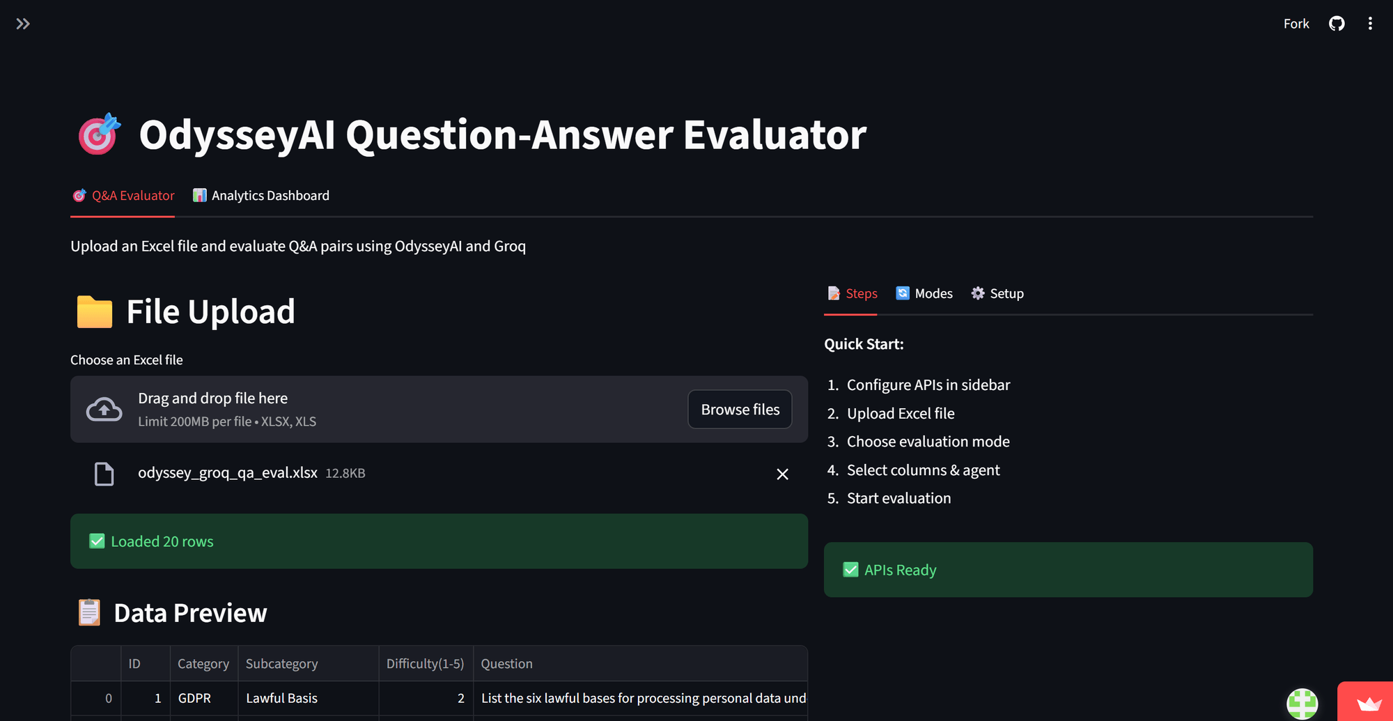 OdysseyAI QA Evaluator: Automated, Evidence-Based AI Answer Validation
